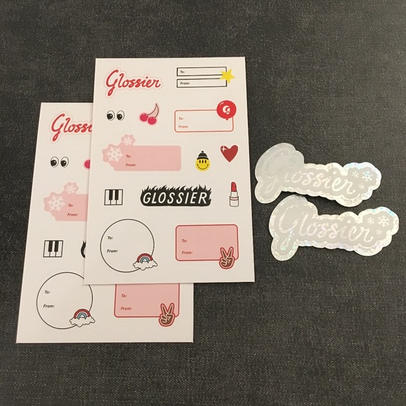 Glossier | Accessories | Nwt Glossier Holiday Gift Tag Stickers | Poshmark